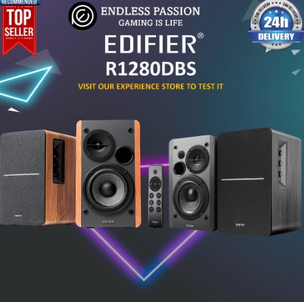 EDIFIER R1280DBS Bluetooth Bookshelf Speakers JL2185, Audio, Soundbars ...