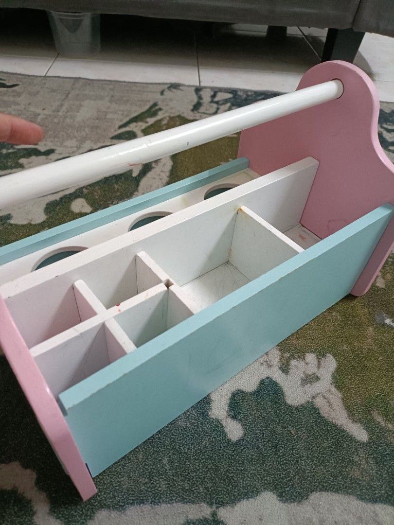 ELC stationaries compartment wooden storage, Hobbies & Toys, Books ...