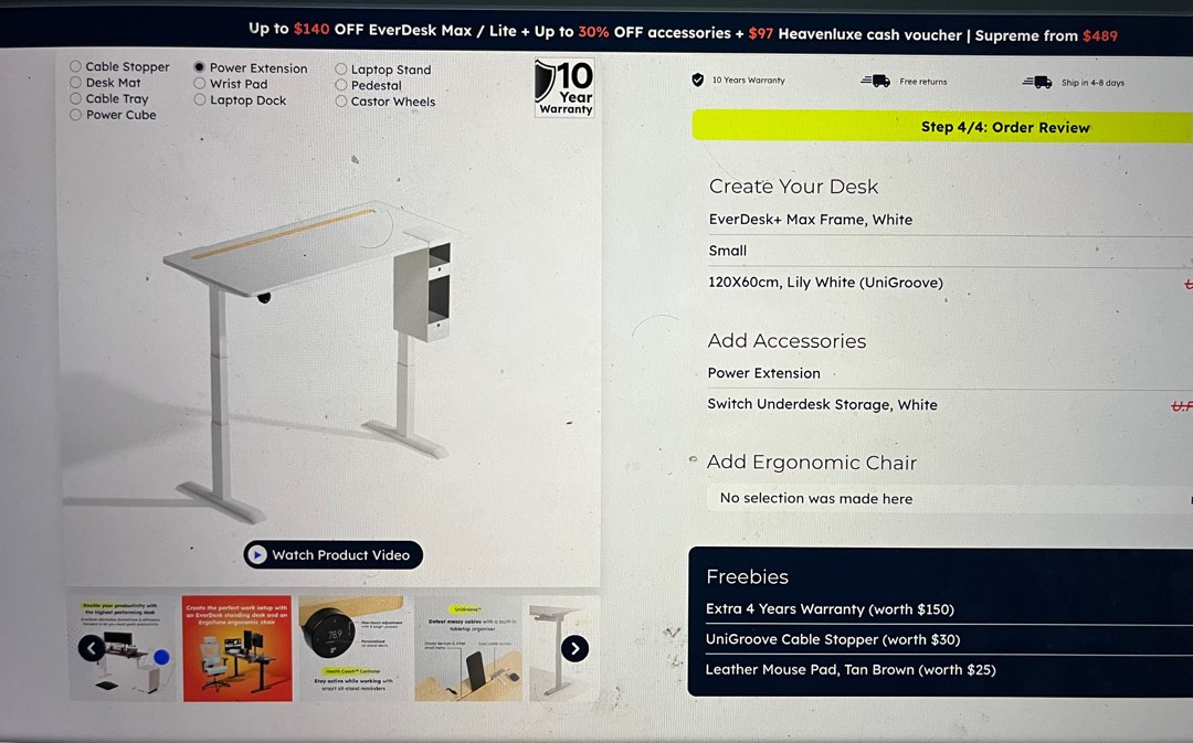 Everdesk max, Furniture & Home Living, Furniture, Tables & Sets on ...