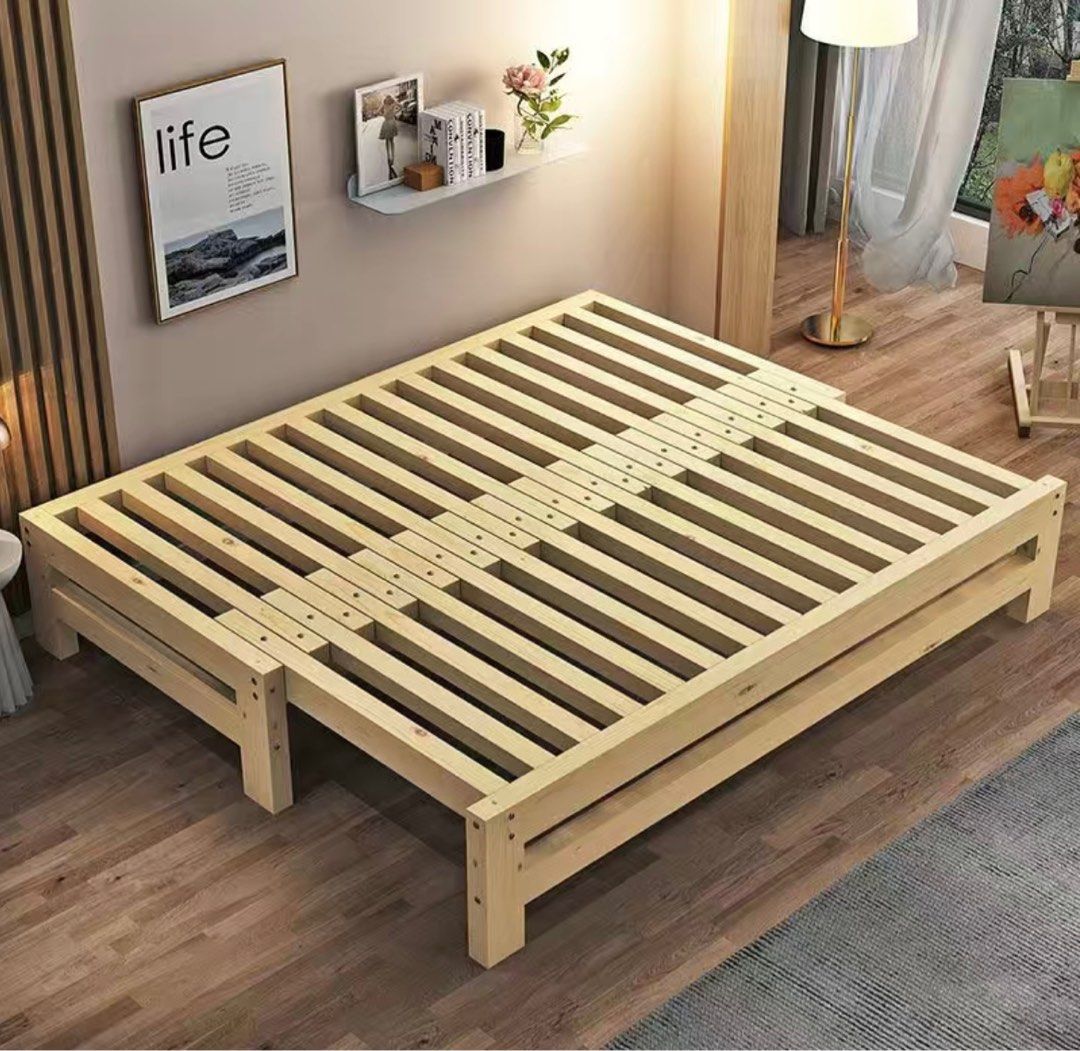 Extendable Convertible Bed, Furniture & Home Living, Furniture, Bed ...