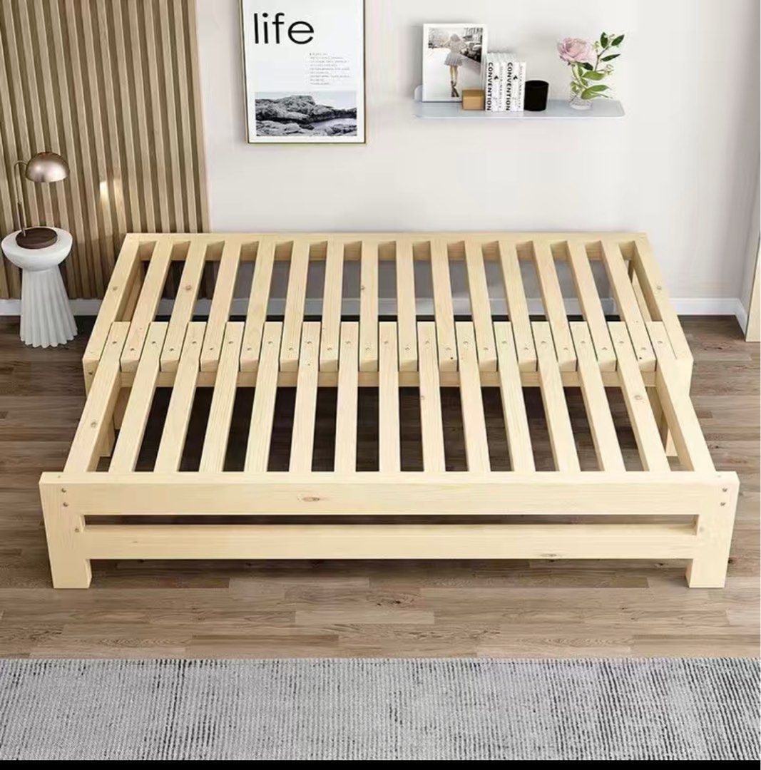 Extendable Convertible Bed, Furniture & Home Living, Furniture, Bed ...