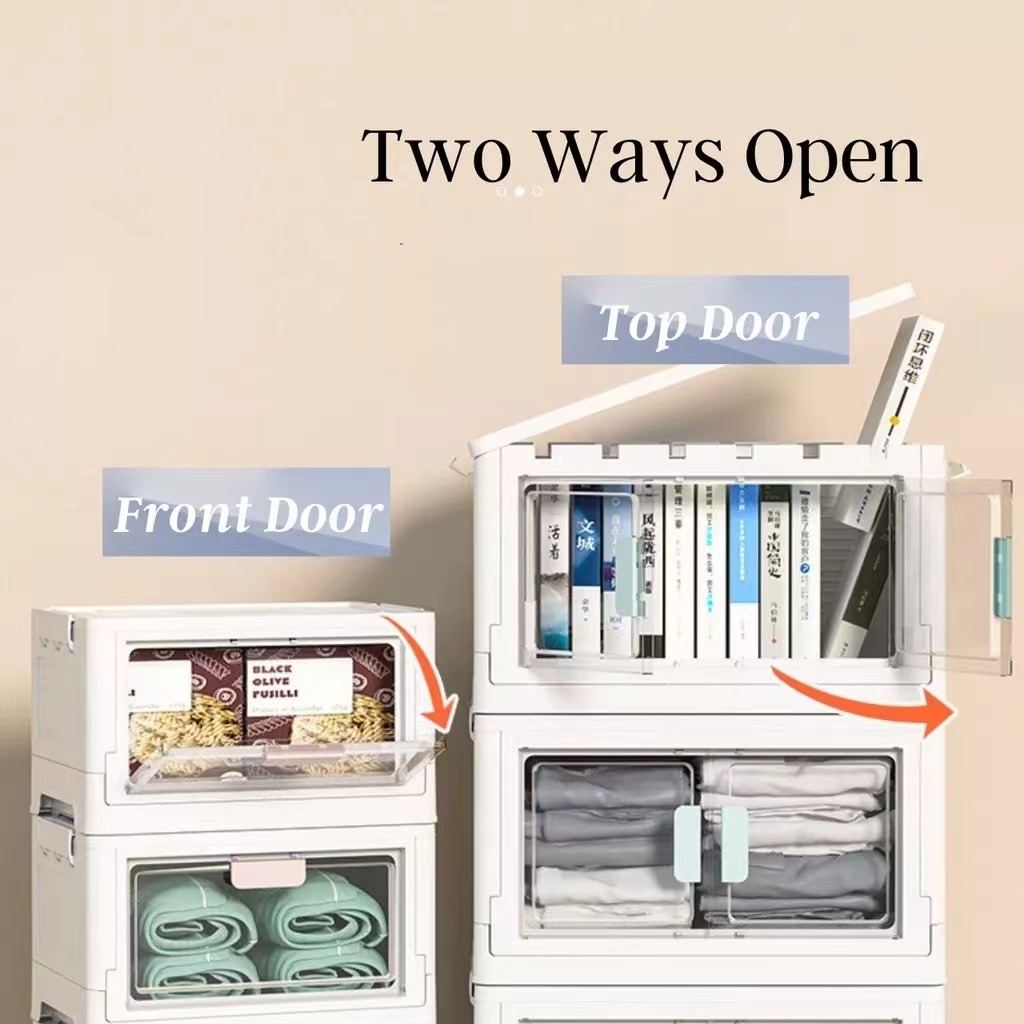 FREE DELIVERY sizes Stackable Storage Box Organizer/ Foldable Plastic ...