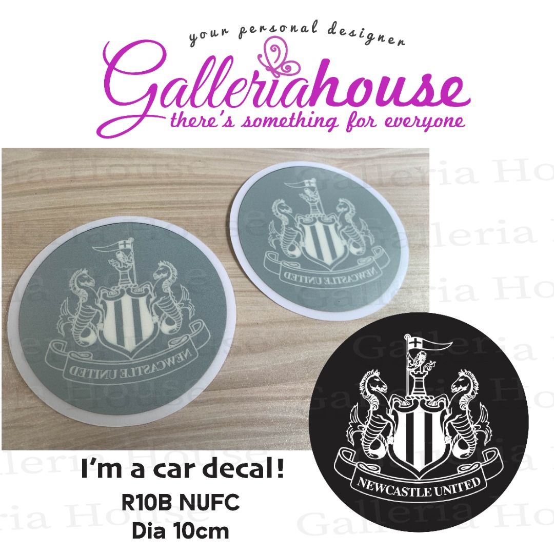 Galleria House Car Decal All Newcastle United Football Club Soccer Team ...