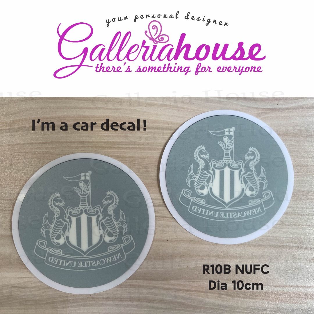 Galleria House Car Decal All Newcastle United Football Club Soccer Team ...