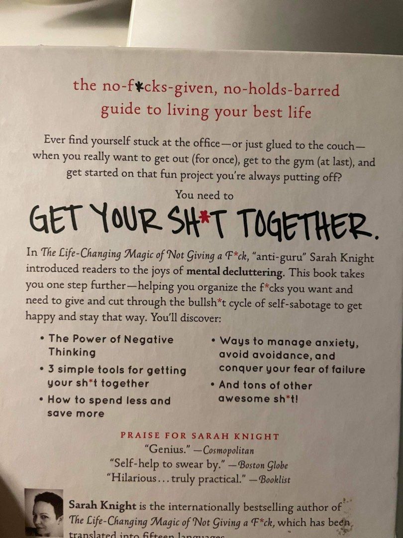 Get your Sh*t Together by Sarah Knight, Hobbies & Toys, Books ...