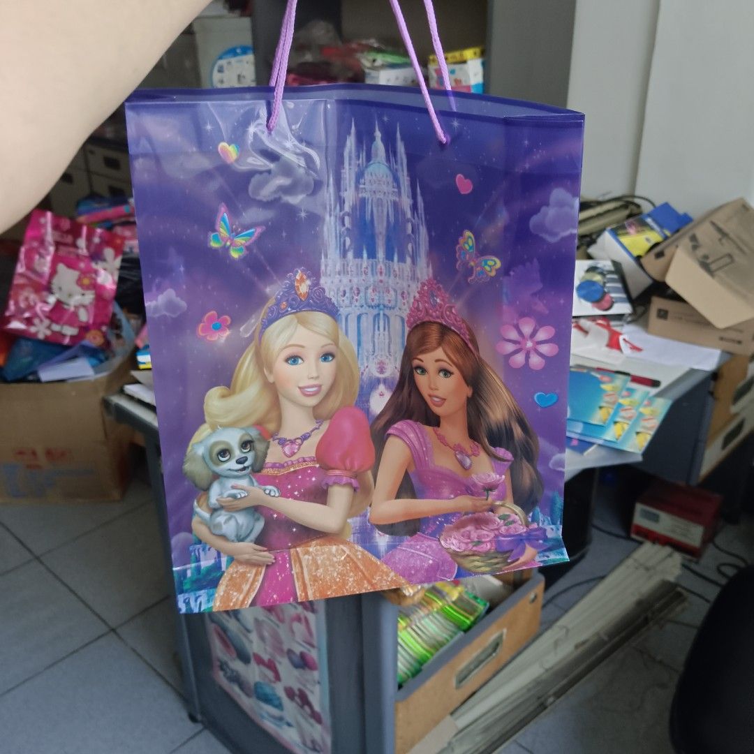 Gift Box Tas Barbie Ungu Paper Bag Plastic Bag Kantong Barbie Tebal ...