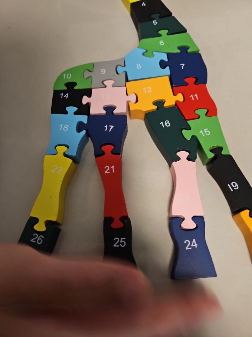 Giraffe Puzzle Numbers Alphabet, Hobbies & Toys, Toys & Games on Carousell