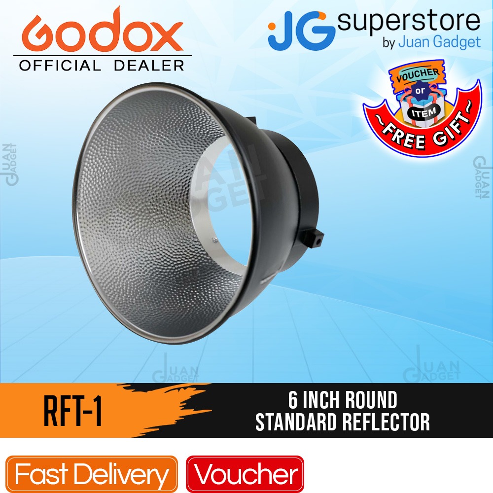 Godox 6-Inch Standard Reflector for Bowens S-Style Mount Strobes and ...
