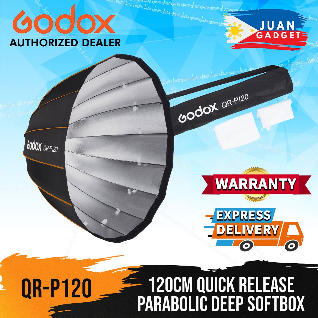 Godox QR-P120 120CM Deep Parabolic Quick Setup Bowens Mount Flash ...