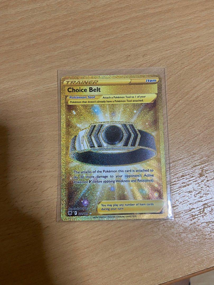 Gold choice belt 211/189 astral radiance tcg pokemon, Hobbies & Toys ...