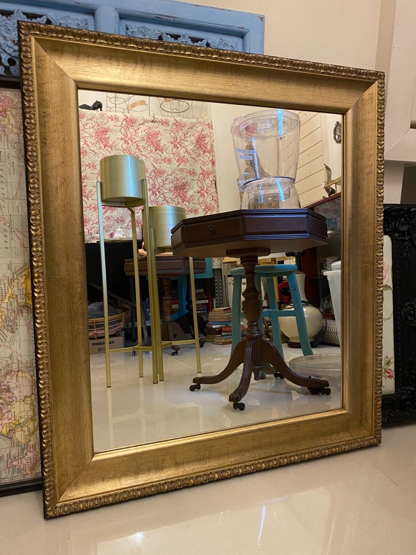Gold frame mirror, Furniture & Home Living, Home Decor, Mirrors on ...
