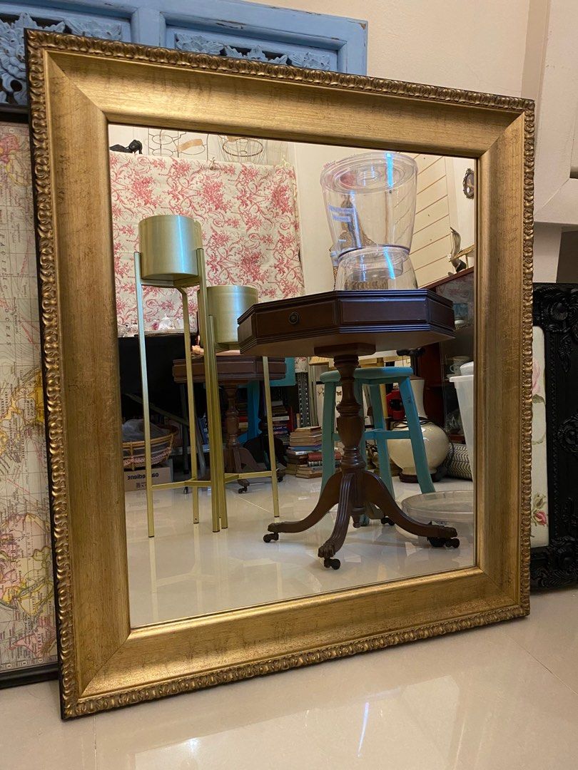 Gold frame mirror, Furniture & Home Living, Home Decor, Mirrors on ...