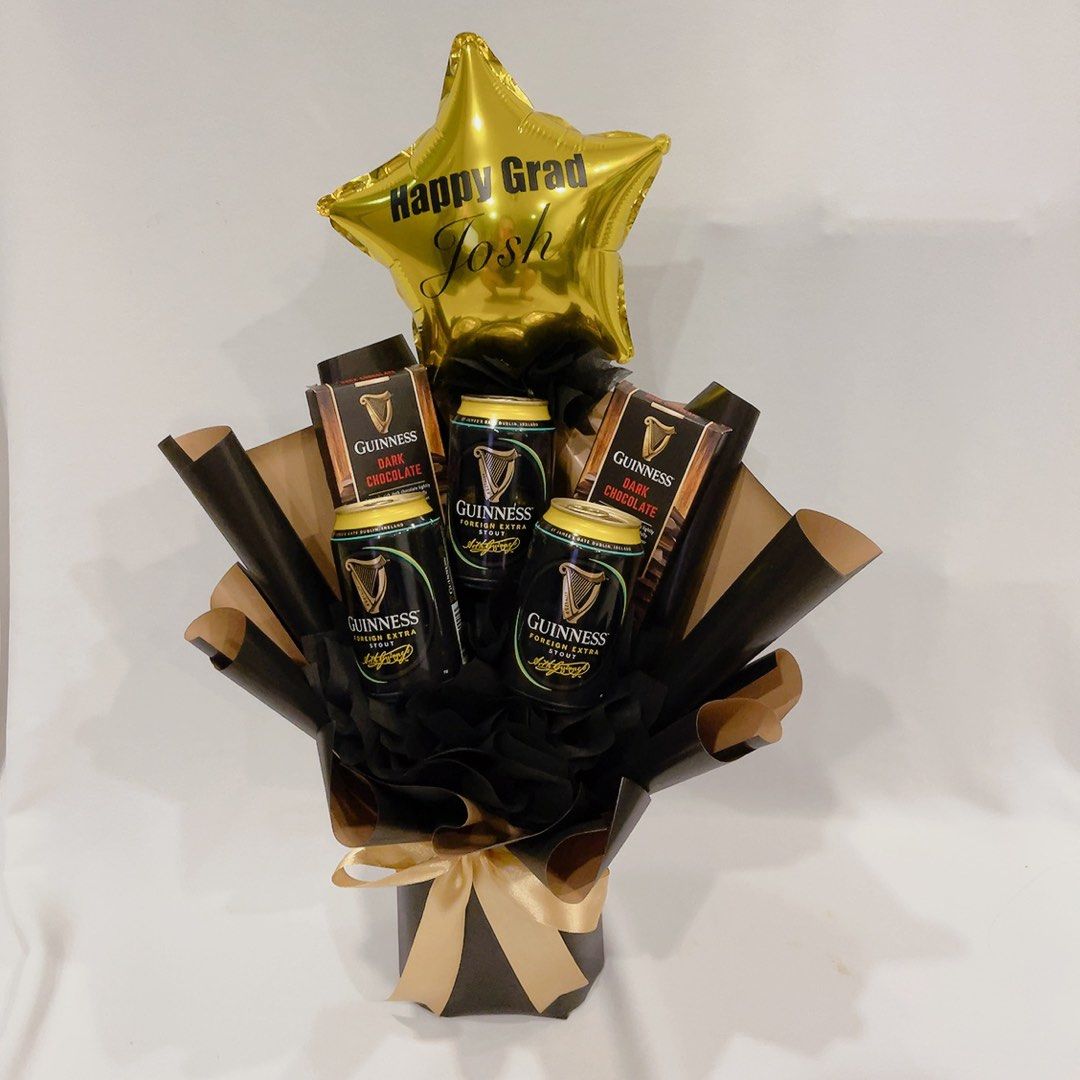 Guinness Beer & Chocolate Bouquet, Food & Drinks, Gift Baskets ...