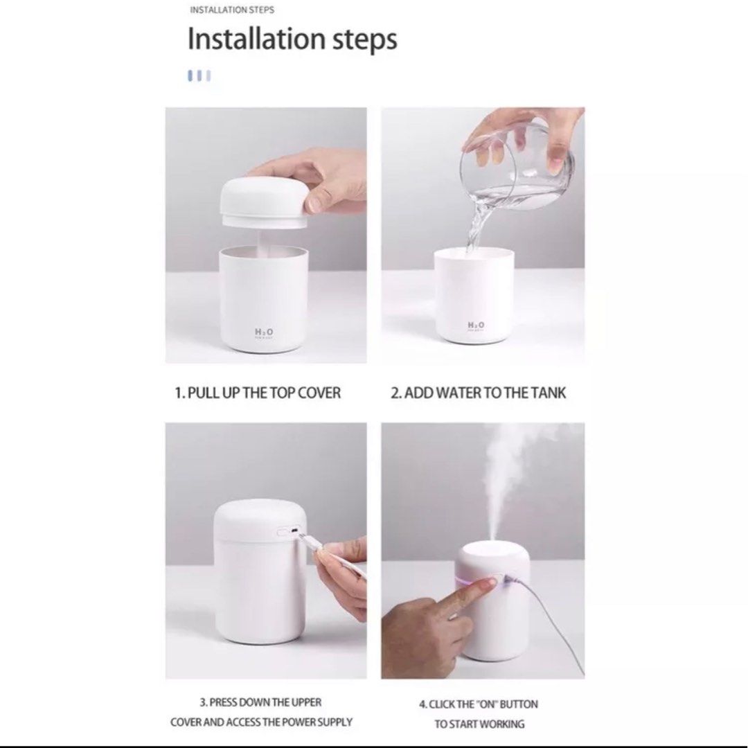 H2O Ultrasonic Humidifier, TV & Home Appliances, Air Purifiers ...