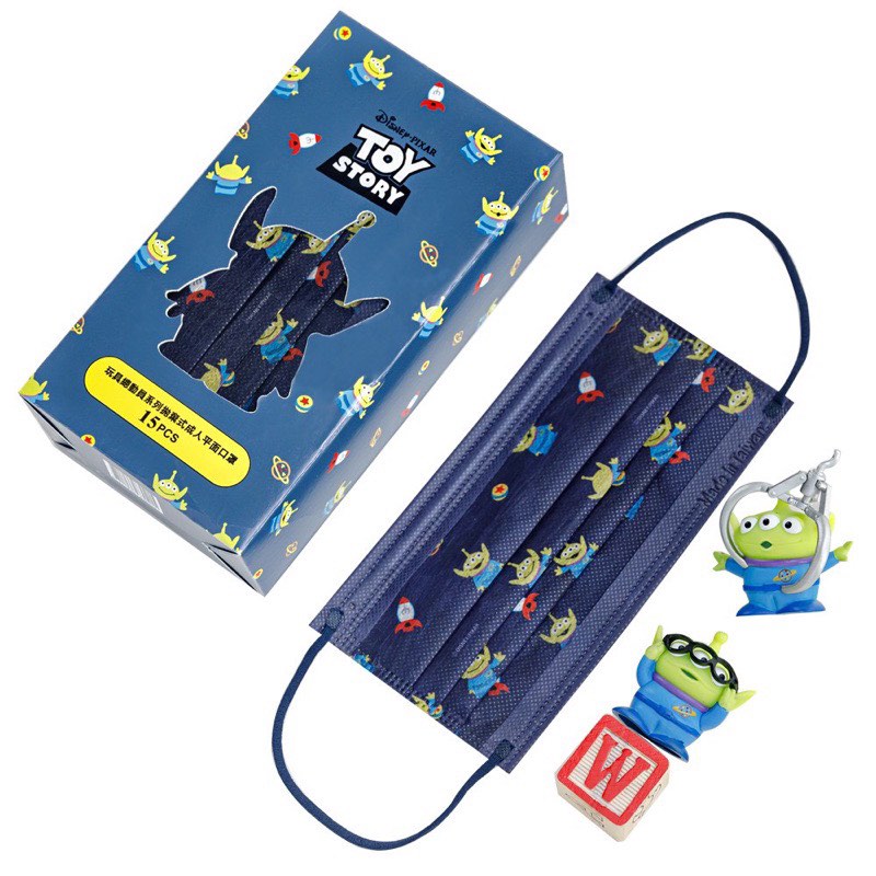 Holic-迪士尼玩總三眼怪星際成人盒裝平面口罩(15入/盒), 健康及營養品, 口罩、面罩在旋轉拍賣