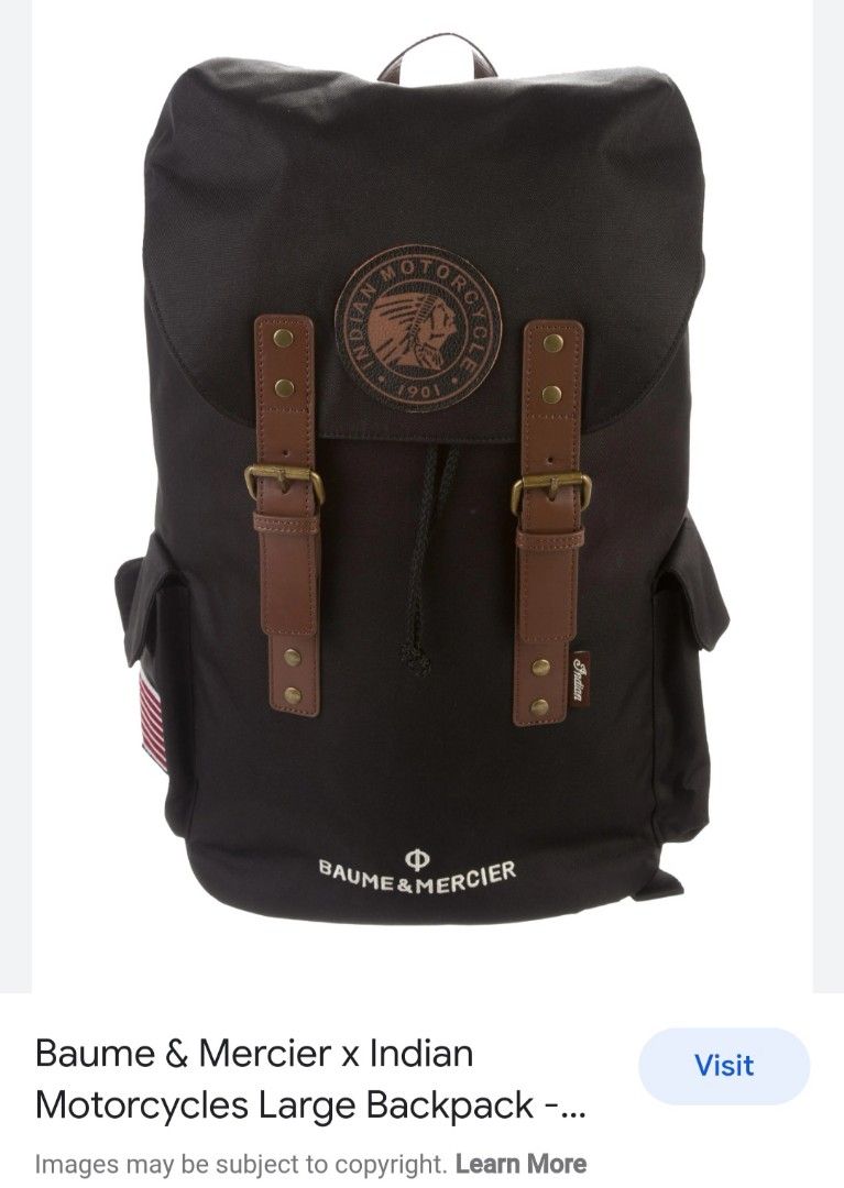 Indian Motorcycles X Baume & Mercier Backpack on Carousell