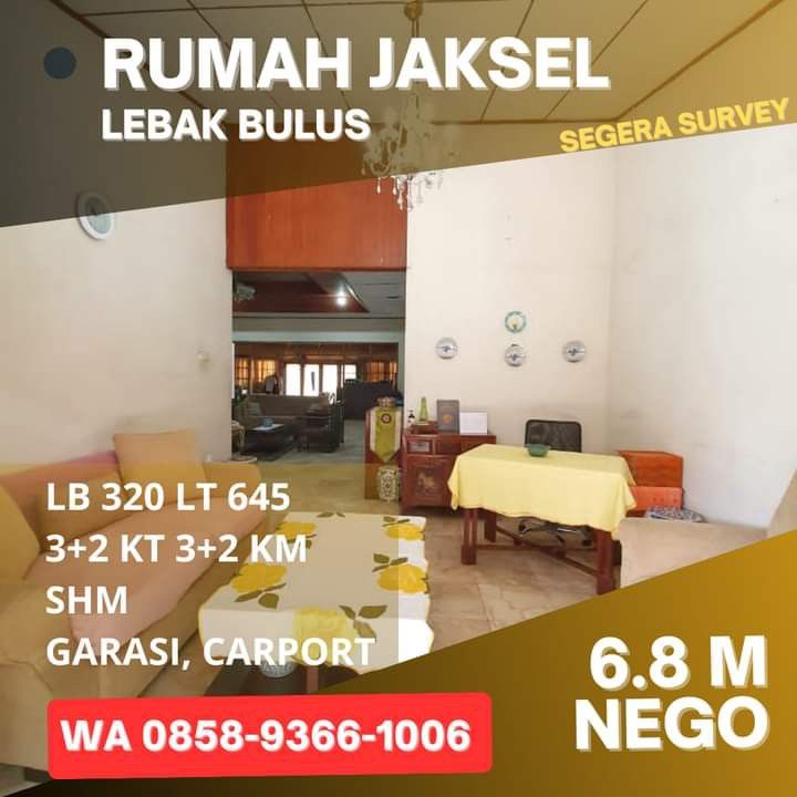 [JAKARTA] Rumah Jaksel Lebak Bulus Luas Nyaman, Properti, Dijual di Carousell