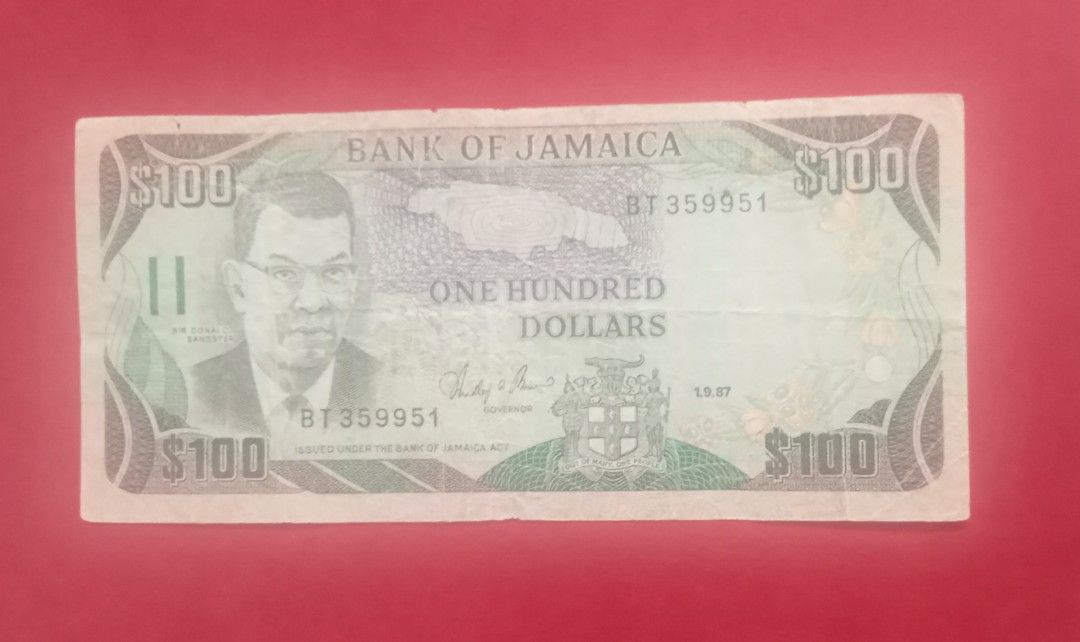 Jamaica 100 dollar banknote, Hobbies & Toys, Memorabilia & Collectibles ...