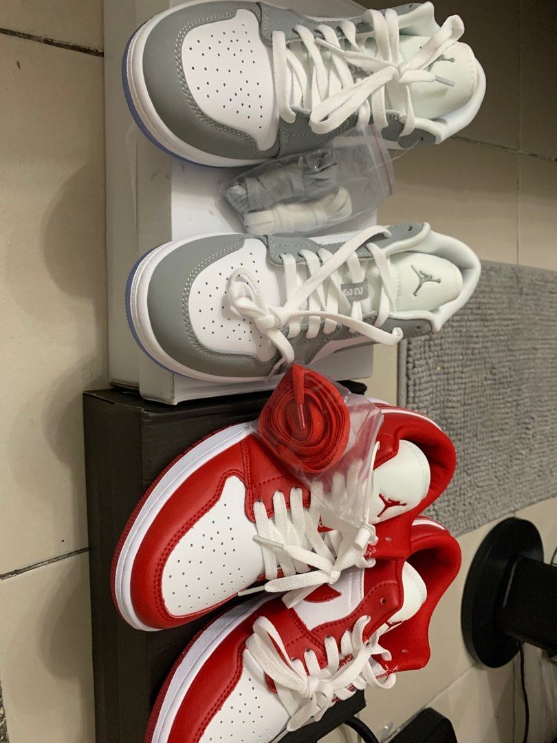 Jordan 1 Gym Red & Wolf Grey on Carousell