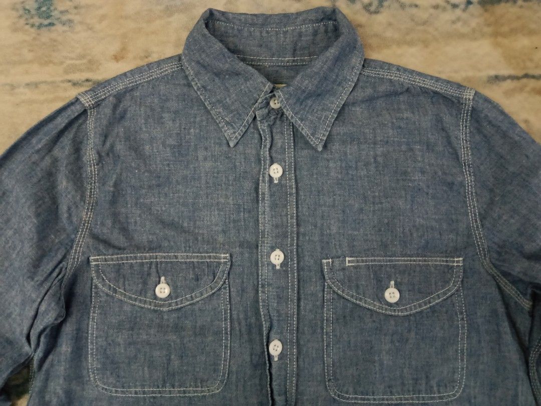 JOURNAL STANDARD JAPAN BY JS WORKS CHAMBRAY USN US NAVY VINTAGE CLASSIC ...