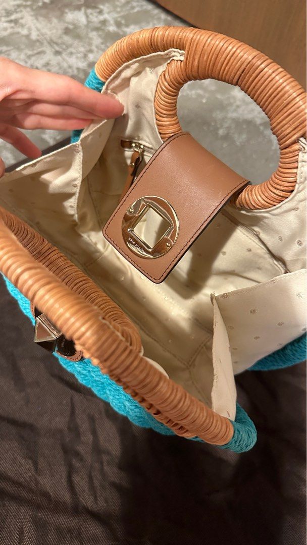 Kate Spade rattan summer bag, Women's Fashion, Bags & Wallets, Tote ...