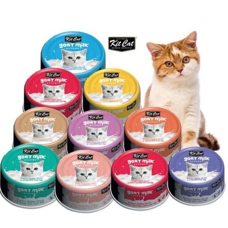 Kit cat goat milk gourmet cat canned food, Pet Supplies, Pet Food on ...
