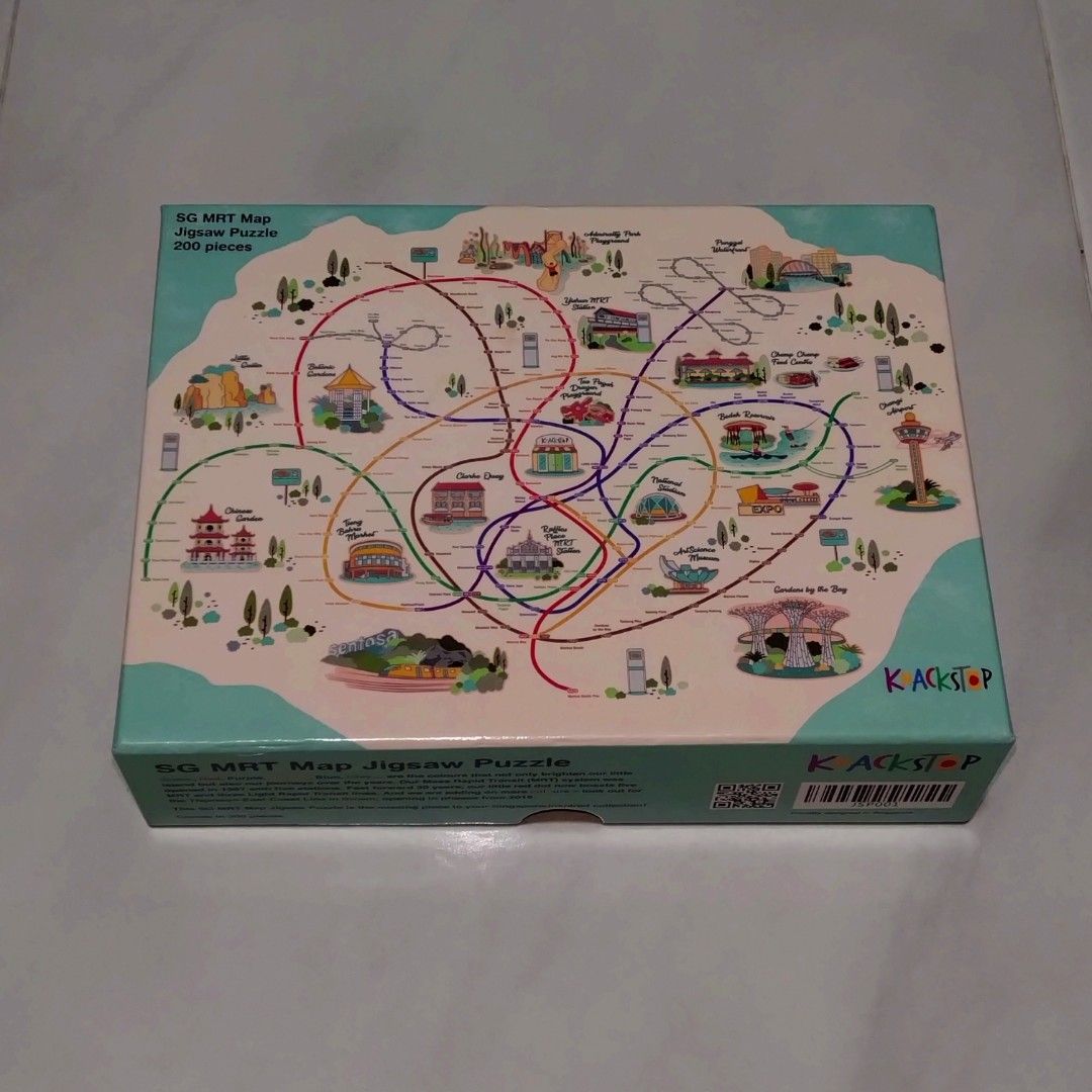 Knackstop SG MRT Map Jigsaw Puzzle (200 Pieces), Hobbies & Toys, Toys ...