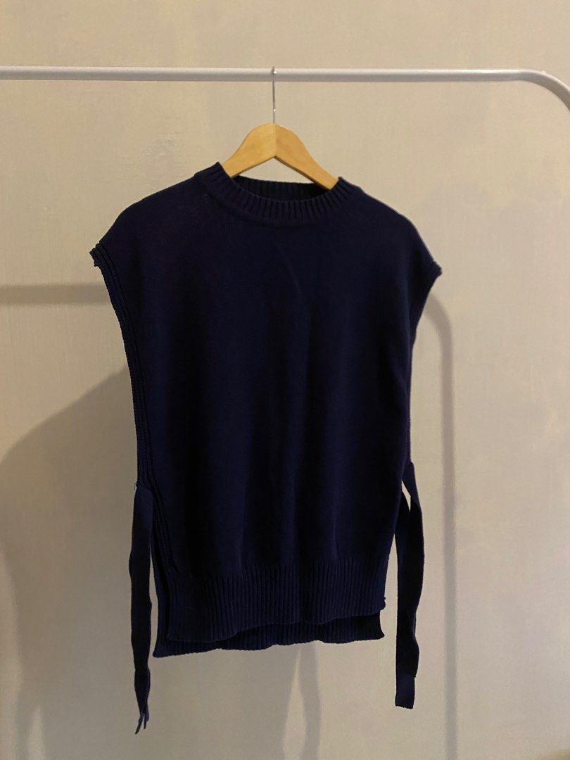 Korean outer , Baju luaran korea warna biru navy, Fesyen Wanita ...