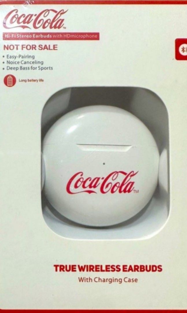 Limited edition Coca cola bluetooth wireless ear buds in white, Audio ...
