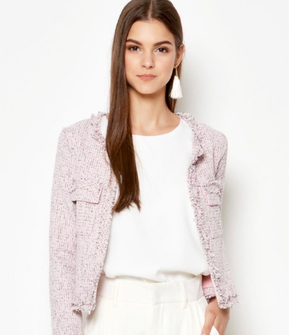 Love & Bravery Coco Tweed Jacket, Women's Fashion, Coats, Jackets and ...