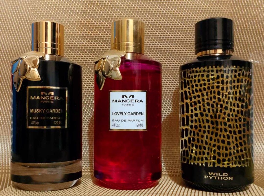 Mancera perfumes 5ml decant only (musky garden,lovely garden & wild python) on Carousell