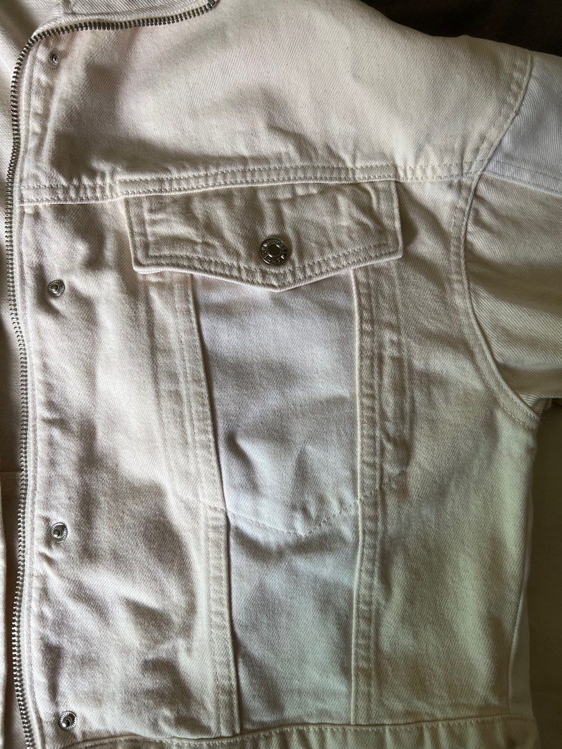 Mango White contrast jacket, Women's Fashion, Coats, Jackets and ...