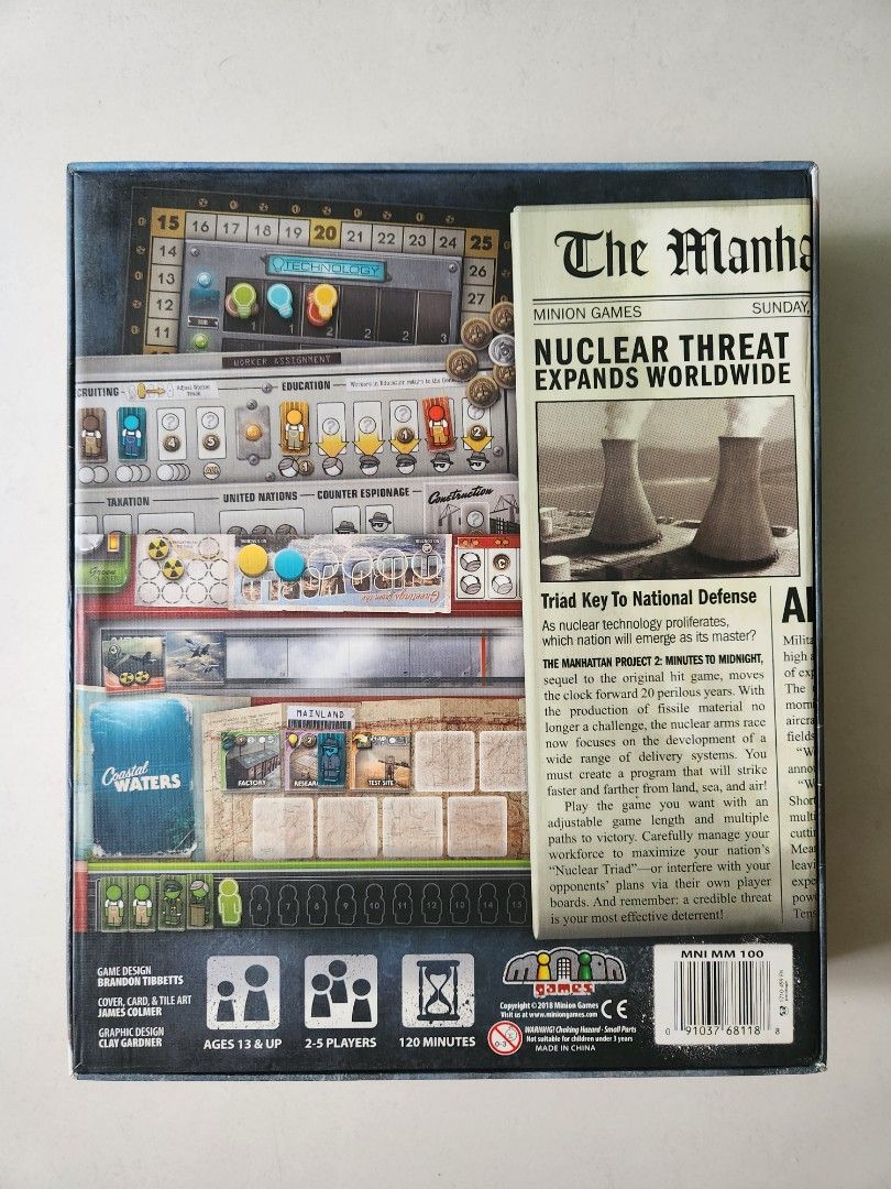 Manhattan Project 2: Minutes to Midnight board game, Hobbies & Toys ...