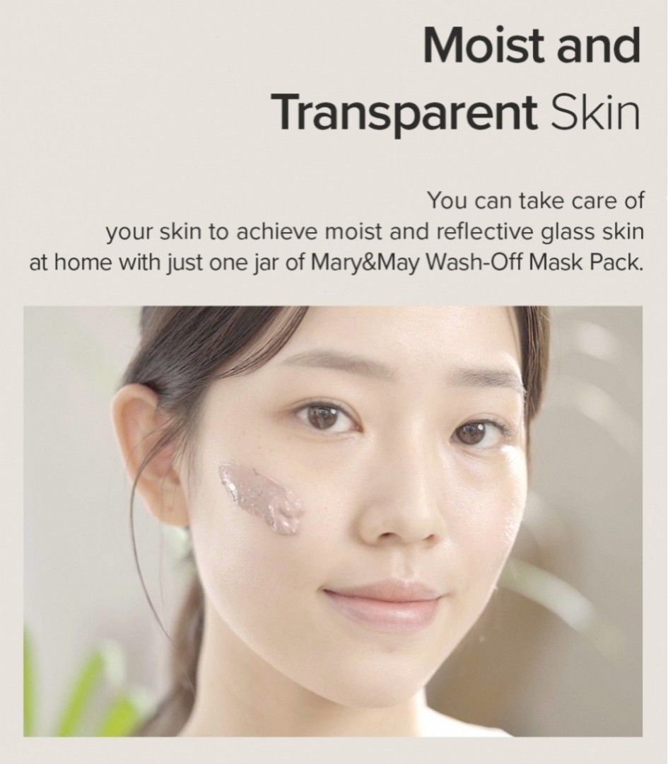 INSTOCK Authentic Mary & May Rose Hyaluronic Hydra Wash off Pack ...