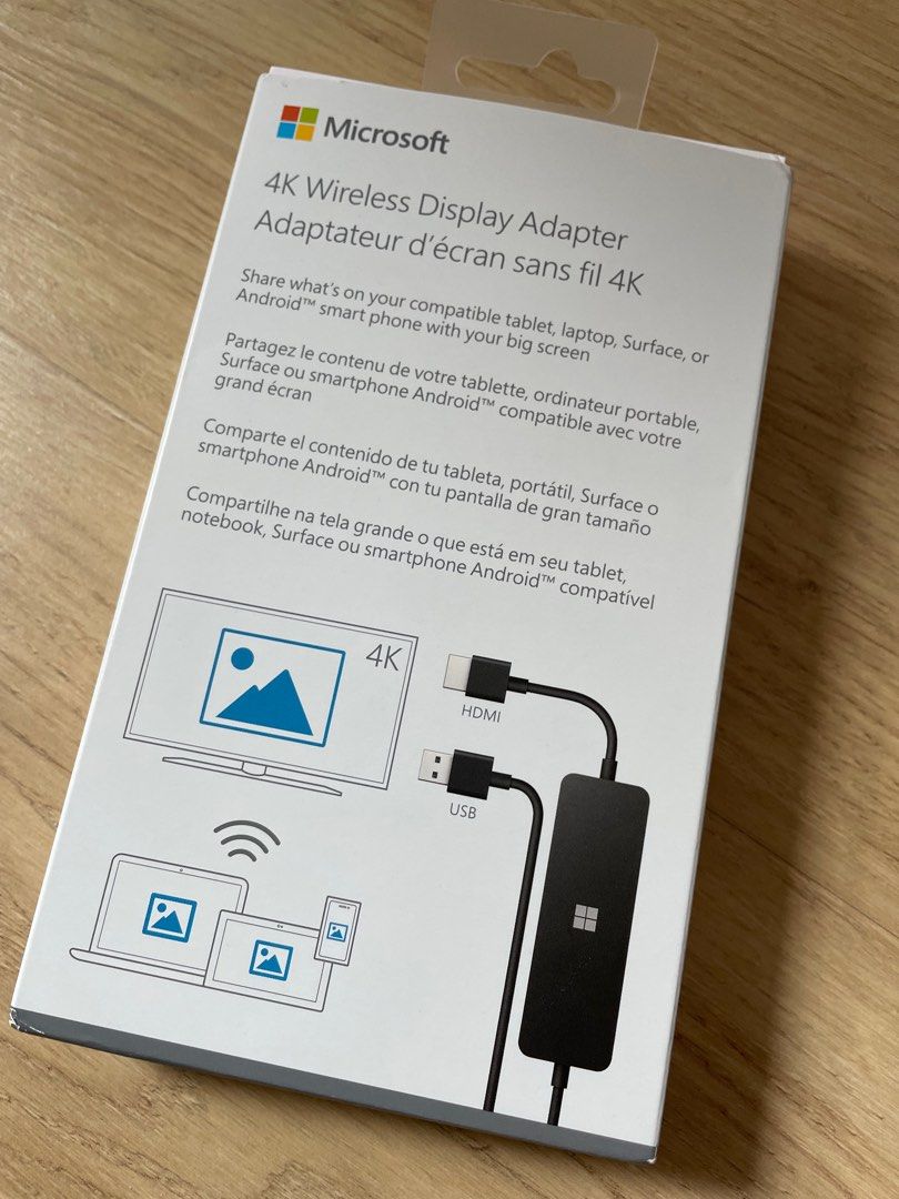 Microsoft 4K Wireless Display Adaptor, 電腦＆科技, 電腦周邊及配件, 電腦線、轉接線及轉換器 ...