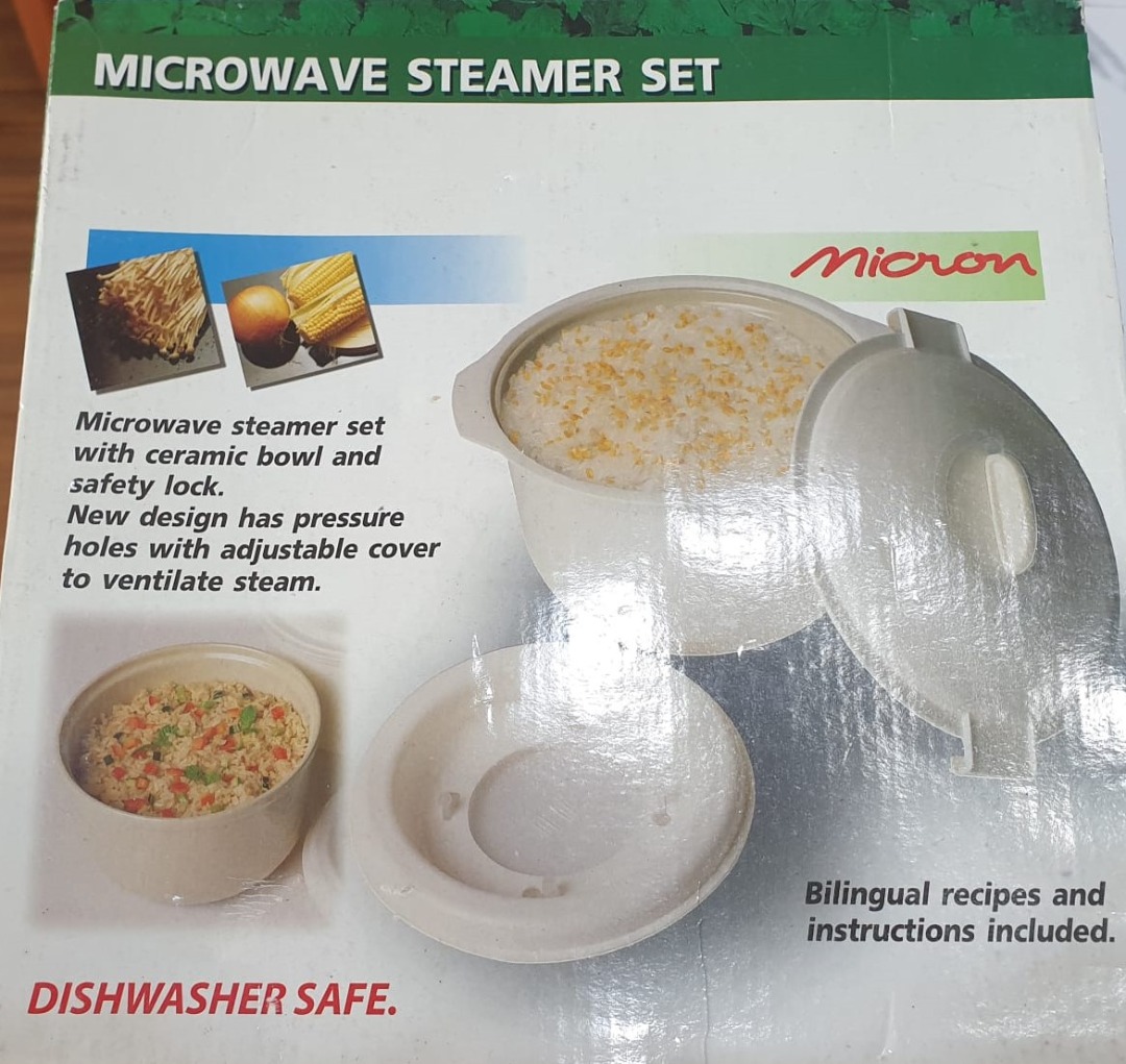Microwave Rice Cooker & Ceramic Steamed, Furniture & Home Living ...