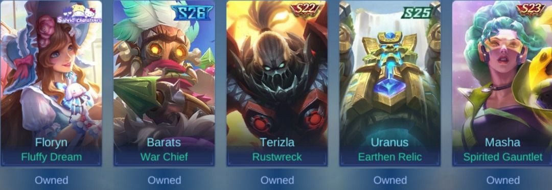 4 Epic Limited: Hayabusa Kimmy Zhask Lunox, 3 KOF: Karina Guinevere ...