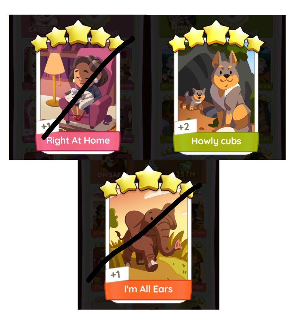 monopoly go stickers trade right at home, im all ears and howly cubs ...