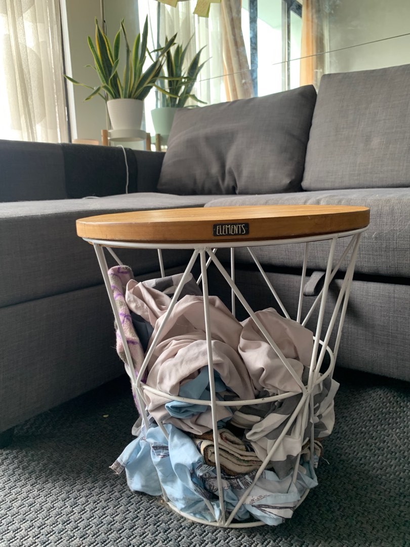 (Move out sale) Nordic coffee/ center table with wooden top - Small ...