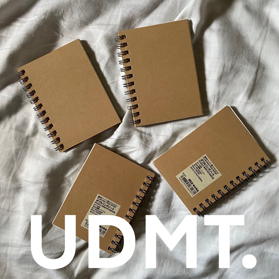 MUJI Ruled Craft Ring Notebook - A7, Beige on Carousell