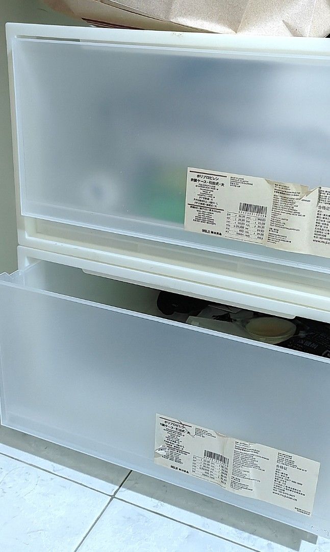 Muji storage box x2, Furniture & Home Living, Home Improvement ...
