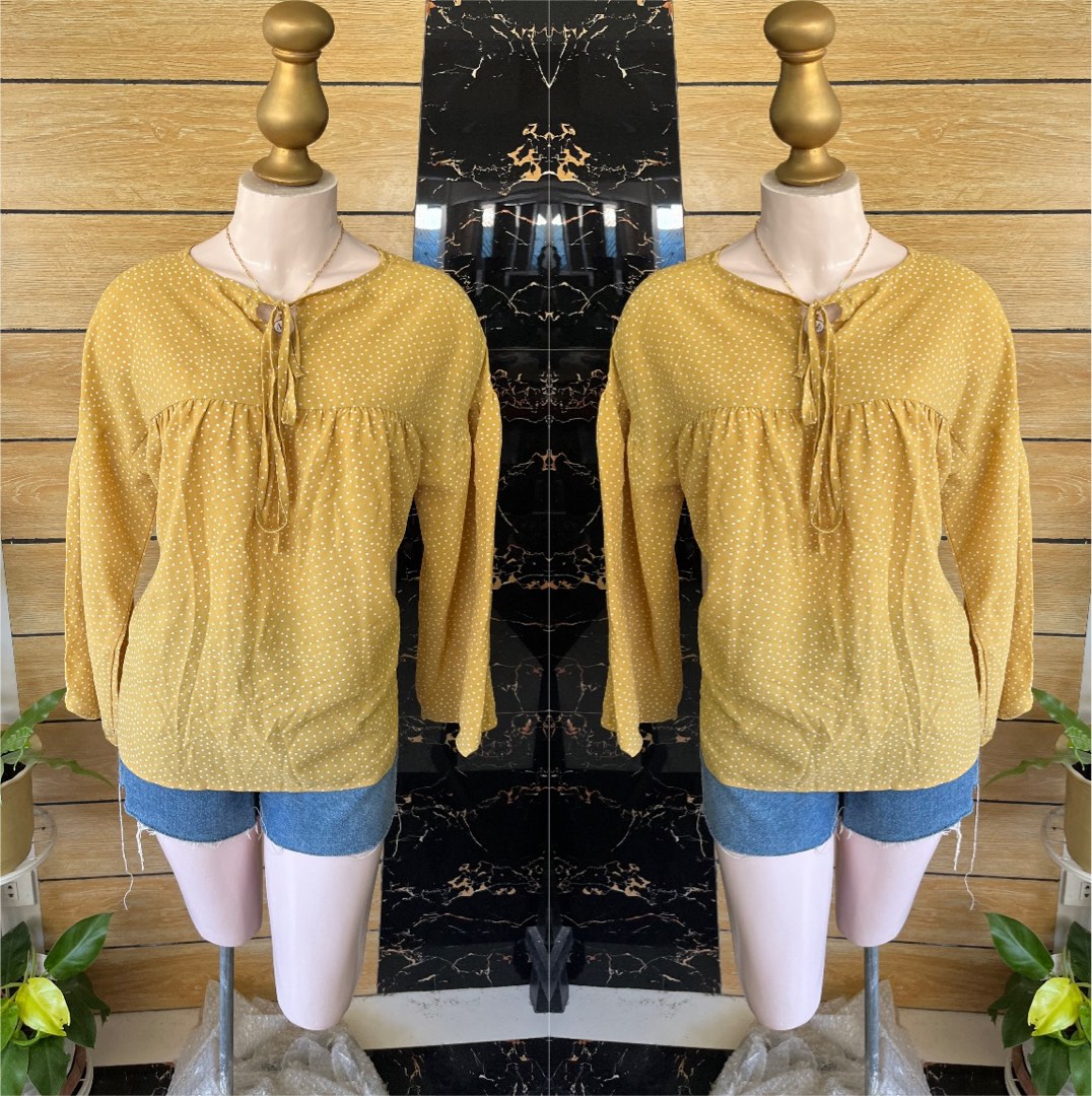 Mustard yellow top plus size on Carousell