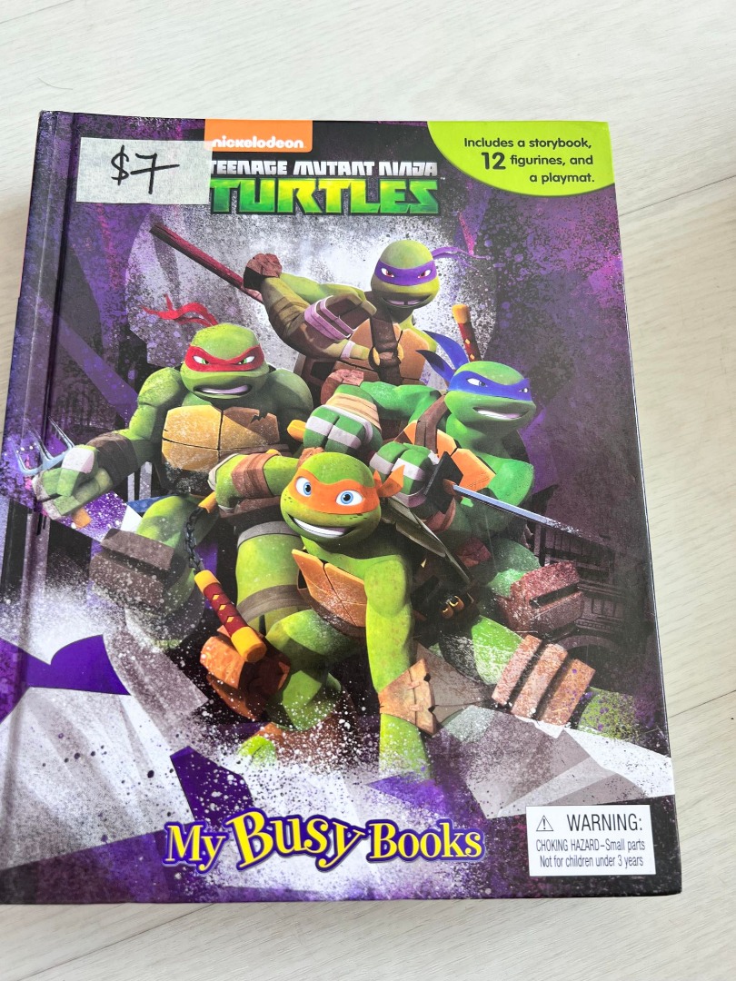 My busy book: Ninja Turtle (Hard copy kid bood with figures and playmat ...