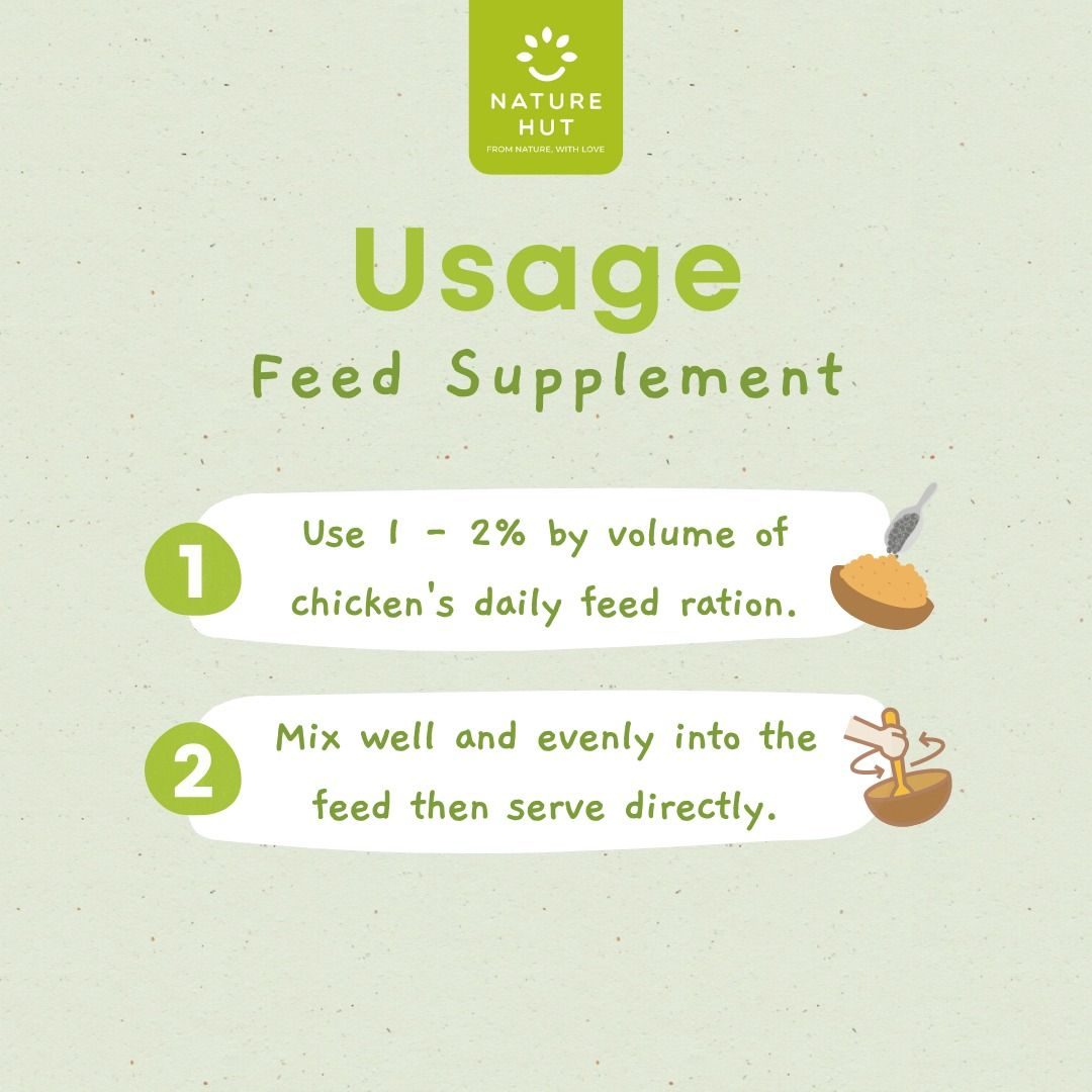 Nature Hut Organic Biochar Chicken Feed Supplement (2L) - Can mix with ...