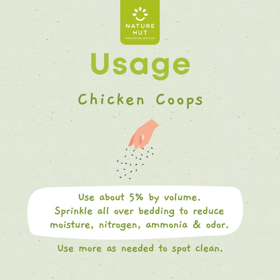 Nature Hut Organic Biochar Chicken Feed Supplement (2L) - Can mix with ...