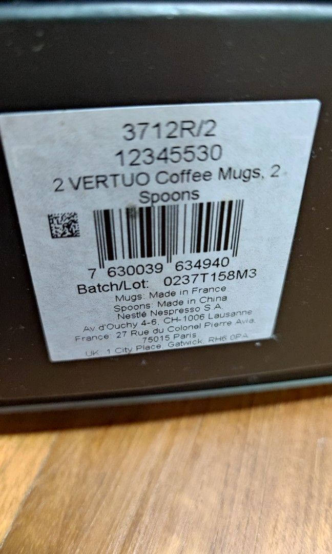 Nespresso 2x Vertuo Coffee Mugs and 2 spoons, Furniture & Home Living ...
