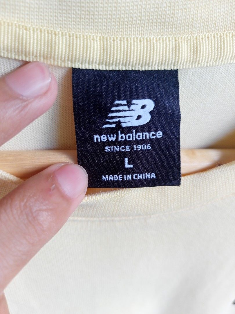 New Balance Cat Yellow Shirt, Women's Fashion, Tops, Shirts on Carousell