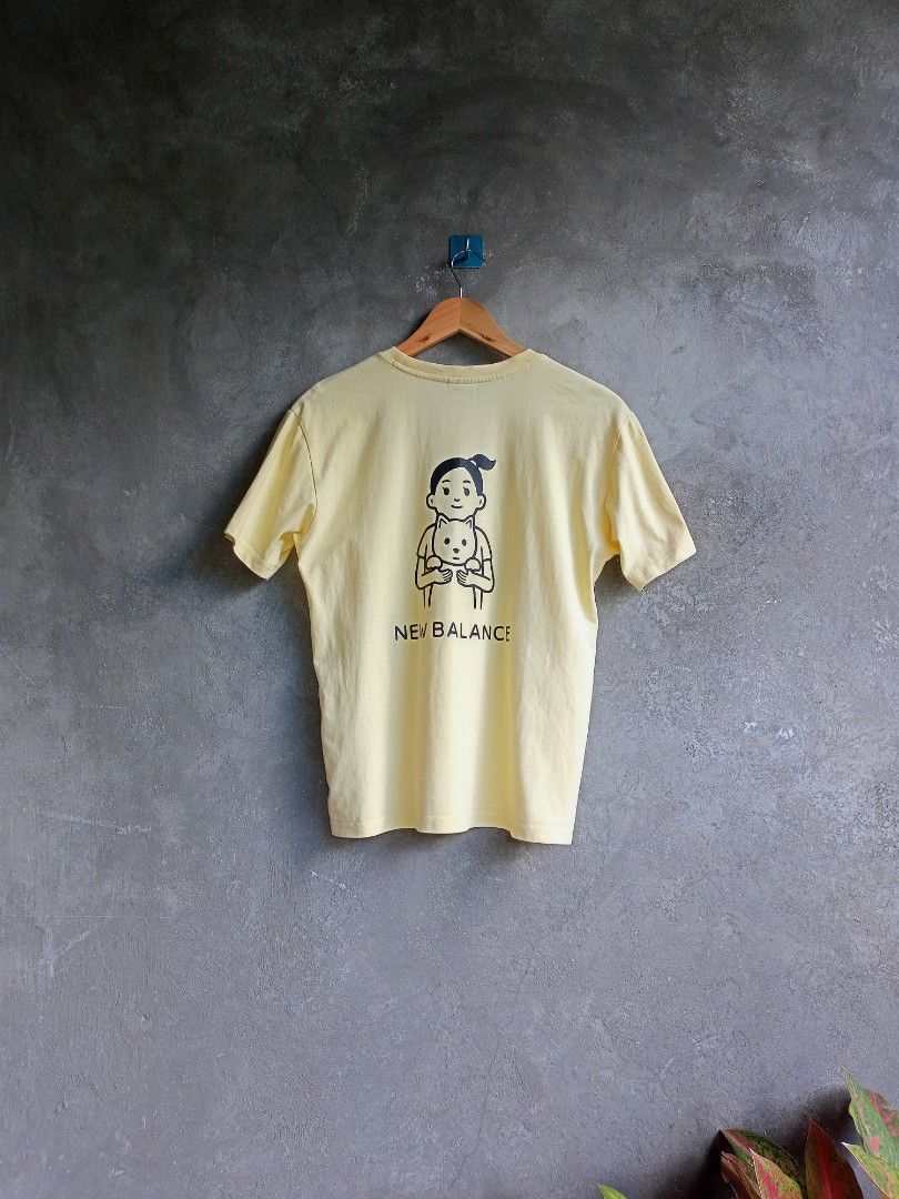 New Balance Cat Yellow Shirt, Women's Fashion, Tops, Shirts on Carousell