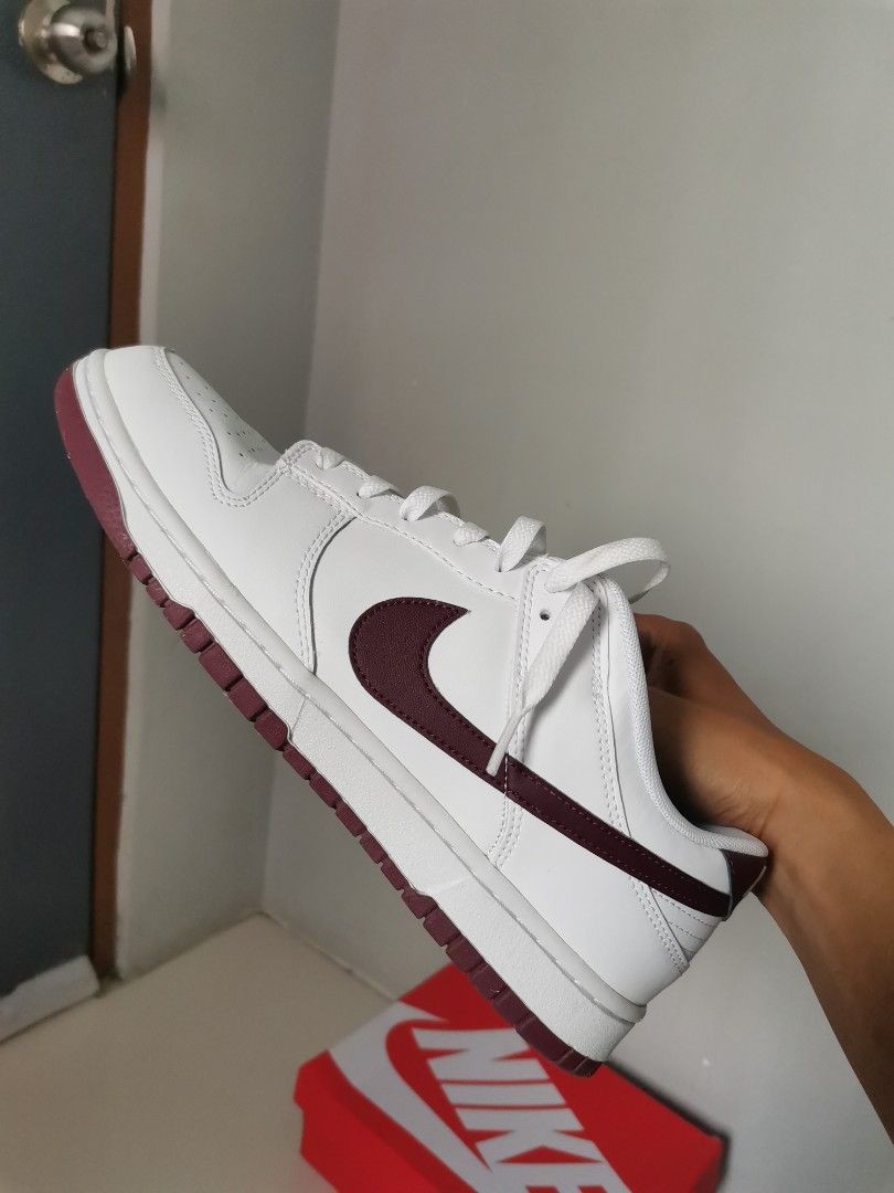 Nike Dunk Low Maroon Swoosh sz11, Men's Fashion, Footwear, Sneakers on ...