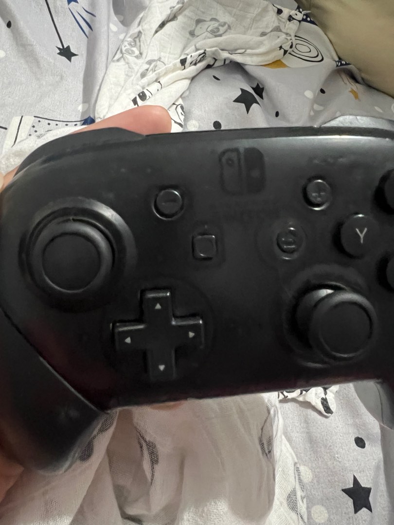 Nintendo switch pro controller transparent black on Carousell